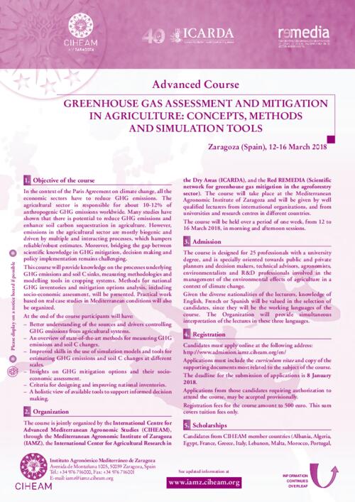 Greenhouse gas assessment and mitigation in agriculture: Concepts ...